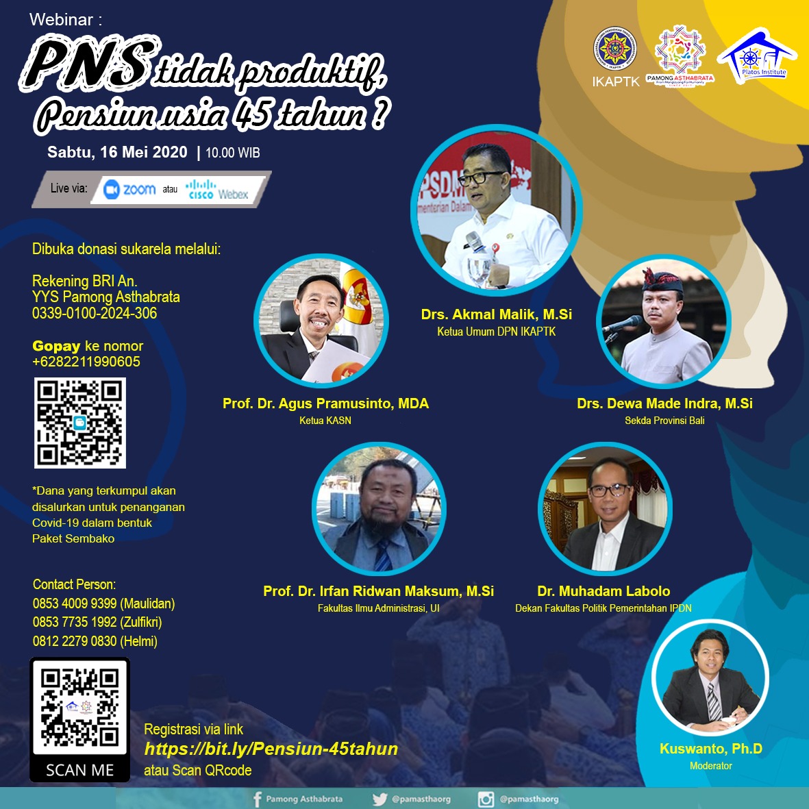 Webinar IKAPTK: PNS tidak produktif, Pensiun usia 45 tahun? – IKAPTK