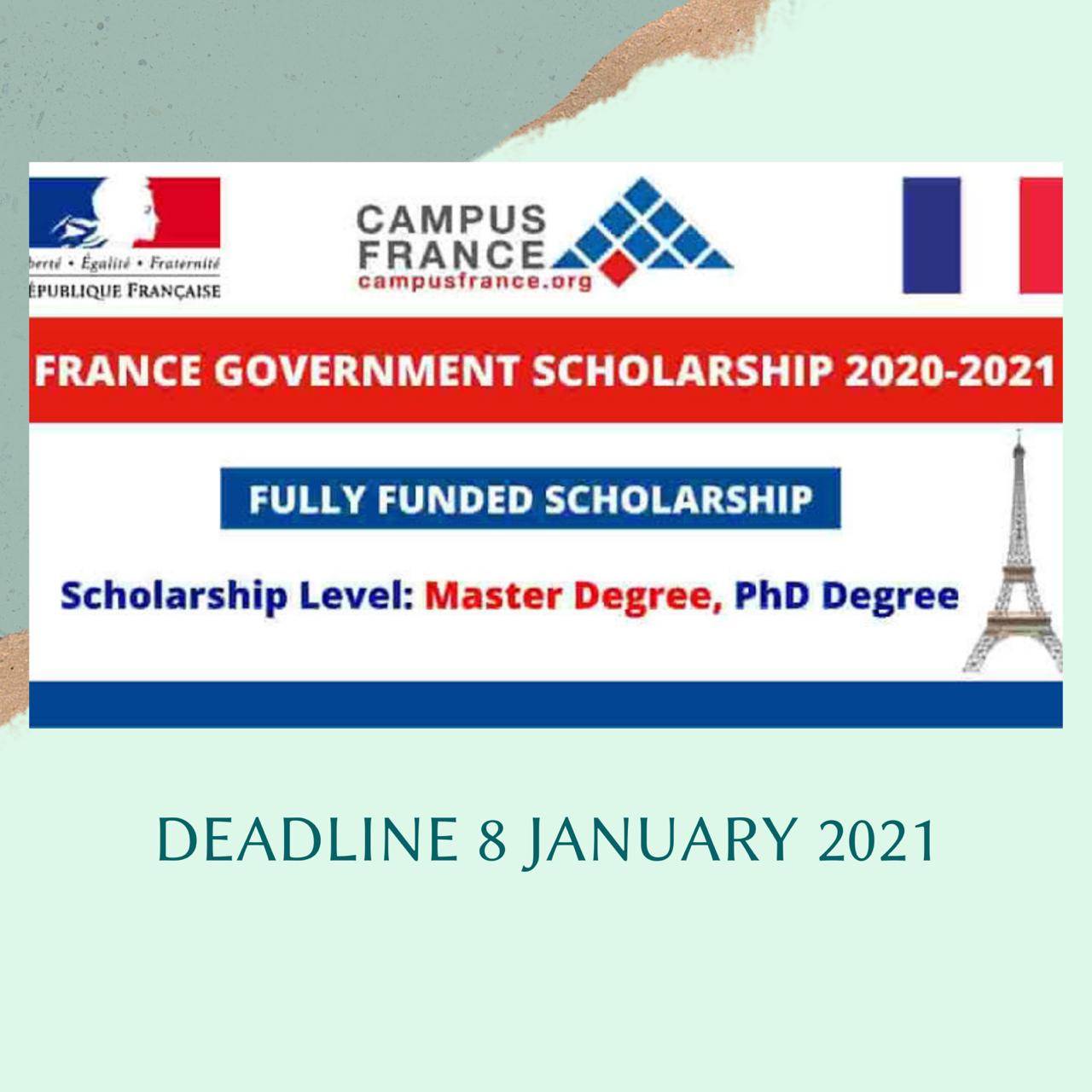 FRANCE GOVERNMENT SCHOLARSHIP – IKAPTK